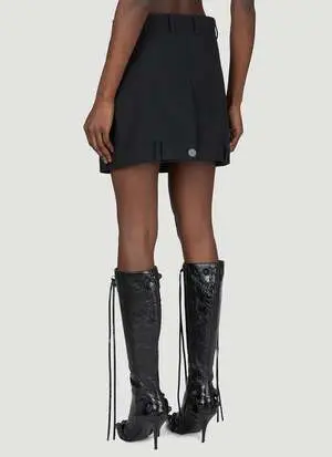 Balenciaga Deconstructed Wool Mini Skirt