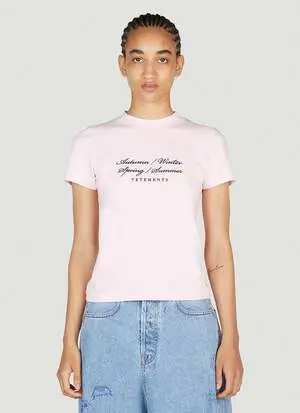 Vetements Straight Hem T-shirts For Women