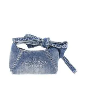 Marc Jacobs Denim The Sack Bag Handbag With Bow Detail