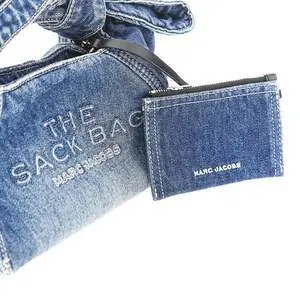 Marc Jacobs Denim The Sack Bag Handbag With Bow Detail
