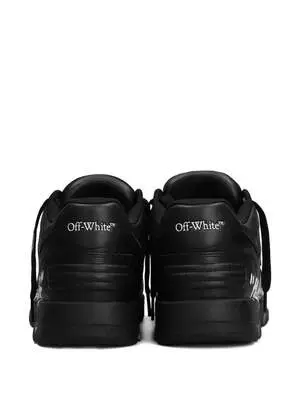 Off-White For Walking" Lace-up Leather Sneakers - Black
