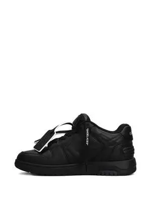 Off-White For Walking" Lace-up Leather Sneakers - Black