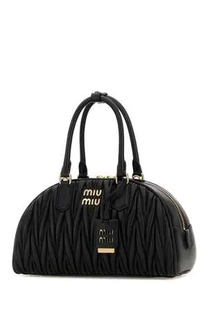 Miu Miu Nappa Leather Arcadie Handbag - Black