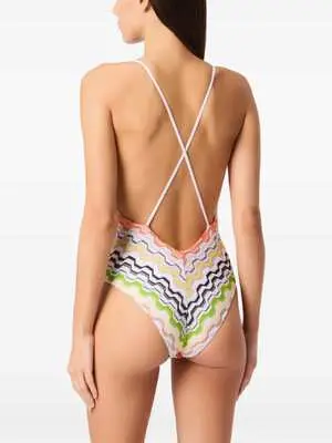 Missoni Chevron-pattern One-piece Swimsuit - Multicolor