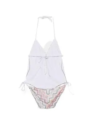 Missoni Halterneck Zigzag Knit One-piece Swimsuit - Multicolor