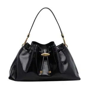 JIMMY CHOO Cinch Medium Bucket Bag - Black