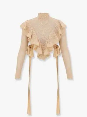 Zimmermann Luna Lace Top - Cream