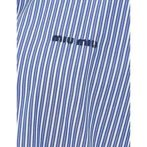 Miu Miu Striped Cotton Shirt - Blue