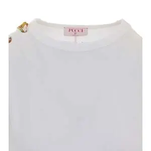 Emilio Pucci Foulard Detail Short-sleeve Crew Neck Top - White