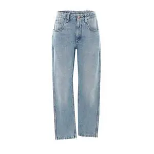 Brunello Cucinelli Straight-leg Denim Jeans With Crystal Embellishments - Blue