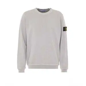 Stone Island Crewneck Logo Sweatshirt - Gray