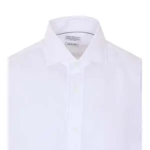 Brunello Cucinelli Linen Easy Fit Shirt - White