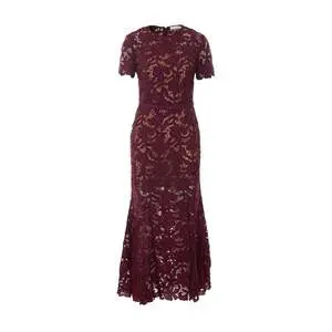 SELF-PORTRAIT Lace Midi Dress - Red