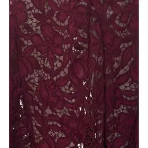 SELF-PORTRAIT Lace Midi Dress - Red