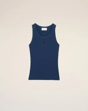 AMI Paris Ribbed Tanktop - Ink