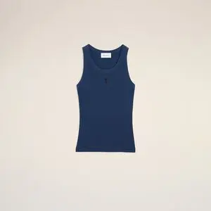 AMI Paris Ribbed Tanktop - Ink