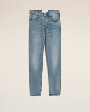 AMI Paris Tapered Fit Cotton Jeans - Blue