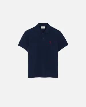 AMI Paris AMI Paris Polo Shirt With Ami De Coeur Embroidery Night Blue