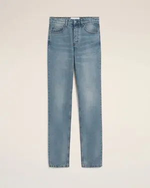 AMI Paris Classic Fit Cotton Jeans - Blue