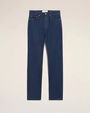 Ami Blue Cotton Classic Fit Jeans Blue - Indigo