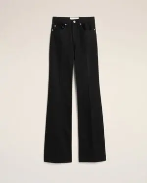 AMI Paris Flare Fit Cotton Jeans - Black