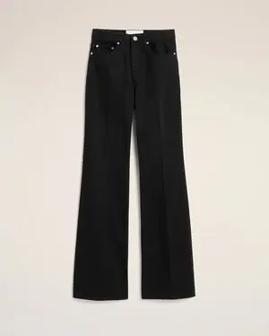 AMI Paris Flare Fit Cotton Jeans - Black