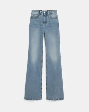 AMI Paris Flare Fit Cotton Jeans - Blue