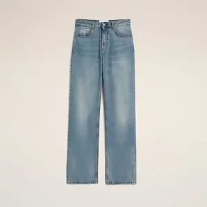 AMI Paris Large Fit Cotton Jeans - Blue