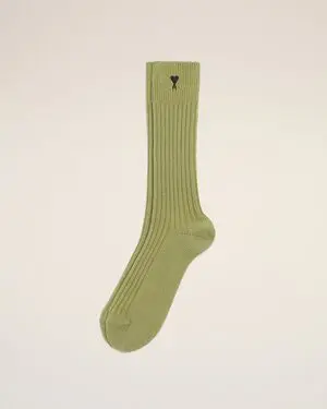 Ami Green Cotton De Coeur Socks Green - Matcha