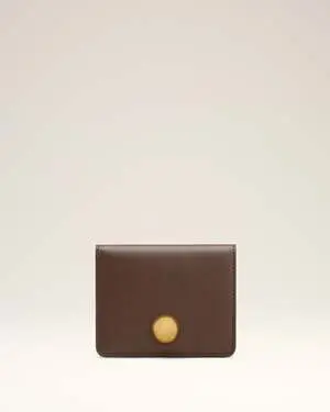 AMI Paris Brown Smooth Leather Carrousel Folded Wallet Brown - Chocolate