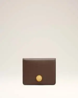 AMI Paris Brown Smooth Leather Carrousel Folded Wallet Brown - Chocolate