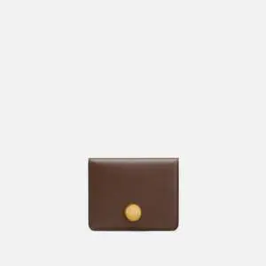 AMI Paris Brown Smooth Leather Carrousel Folded Wallet Brown - Chocolate