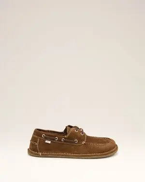 AMI Paris Suede Leather Boat Shoes