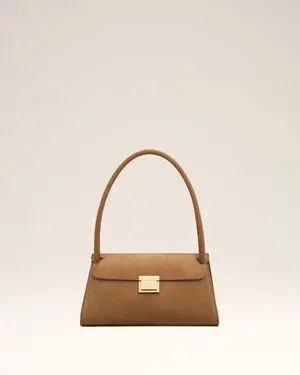 AMI Paris AMI Paris Small Mimi Bag In Nubuck Leather Caramel