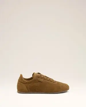 AMI Paris Soft Suede Leather Sneakers - Caramel