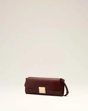 AMI Paris Mimi Pouch In Smooth Leather - Cherry