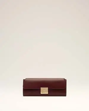 AMI Paris Mimi Pouch In Smooth Leather - Cherry