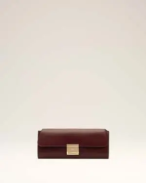 AMI Paris Mimi Pouch In Smooth Leather - Cherry