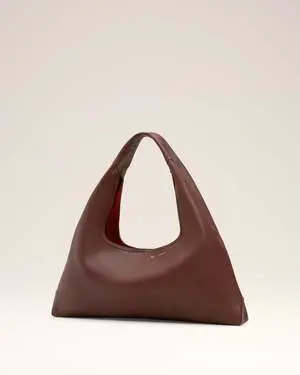 Ami Soft Leather Etienne Shoulder Bag - Cherry