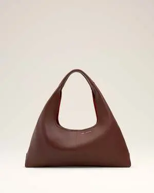 AMI Paris Soft Leather Etienne Shoulder Bag - Cherry