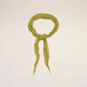 AMI Paris Green Polyester Crumpled Gavroche Green