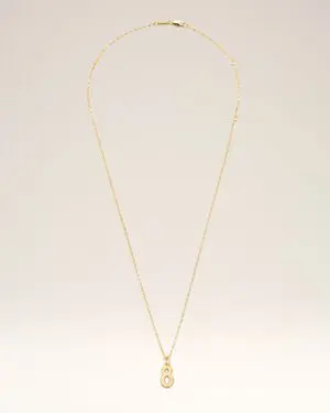 AMI Paris Brass '8' Pendant Necklace - Gold