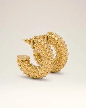 AMI Paris Brass Pearl Earrings