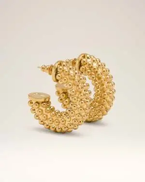 AMI Paris Brass Pearl Earrings