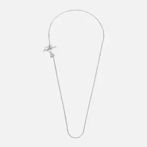 AMI Paris Brass De Coeur Chain Necklace - Silver