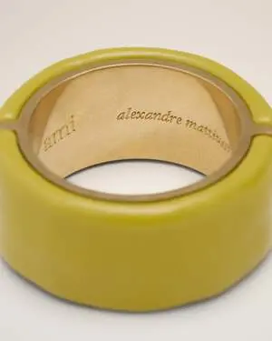 AMI Paris Lacquered Resin Hammered Ring