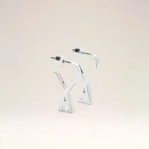 AMI Paris Brass Small Hoops With De Coeur