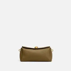 AMI Paris Leather Carrousel Bag Green