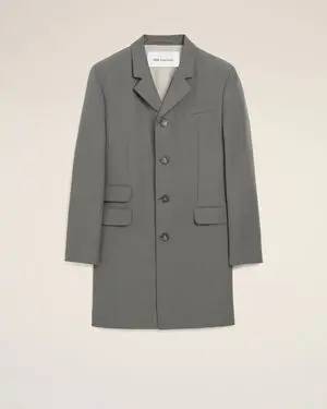 AMI Paris Grey Wool Single Breasted Jacket - Carbon