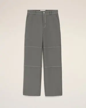 Ami Wool Worker Trousers - Carbon